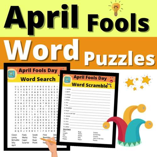 April Fools Day Word Search Endless Puzzle Fun No Prep Surprise by ...