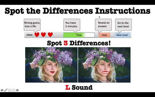 Winter Spot the Difference Articulation Digital No Prep Game L Visual ...
