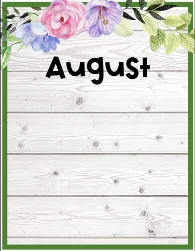 Modern Farmhouse Birthday Display Calming Watercolor Classroom Decor ...