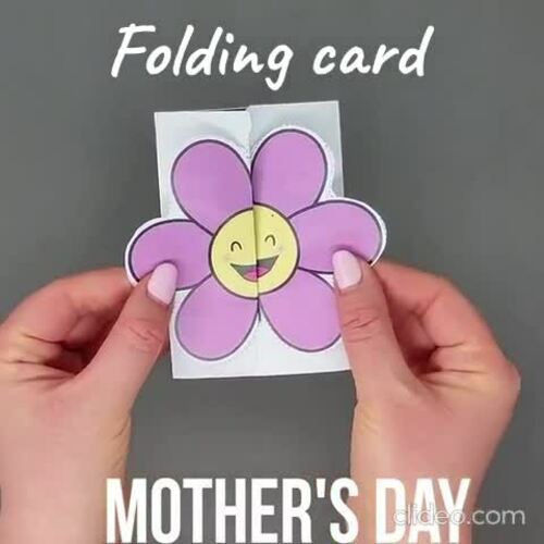 Mother's day Folding Card Craft Spring Back to School Activities Craftivity