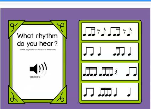Music BOOM Cards- Rhythm Ear Training Level 5A for Music Distance Learning