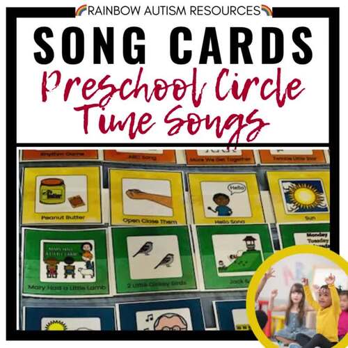 Preschool Speech Therapy Circle Time Song Choice Cards and Song Choice ...