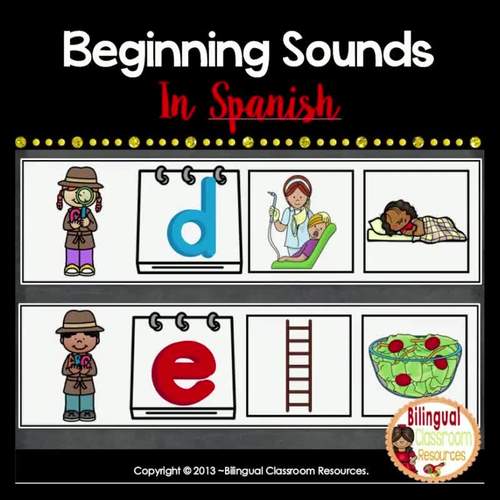 Find the Beginning Sound in Spanish I Sonidos iniciales | TPT