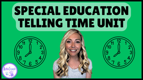 Free Telling Time Unit Plan Videos | TPT