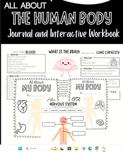 The Human Body Interactive Notebook / Journal by The Charming Classroom