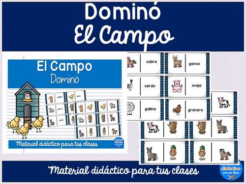 Dominó del Campo - juegos- vocabulario- Spanish Resources | TPT
