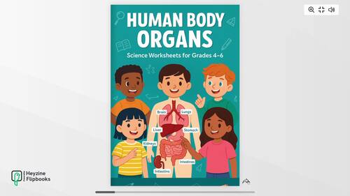 Human Body Organs | Printable Science Worksheets for Grades 4–6 | TPT
