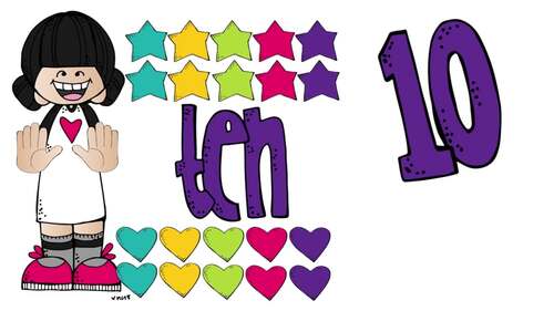 10 Counting clip art Digi Stamps Mini by Melonheadz Clipart | TPT