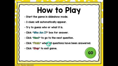 CL Word Blends Who am I Word Game by Teacher Gameroom | TpT
