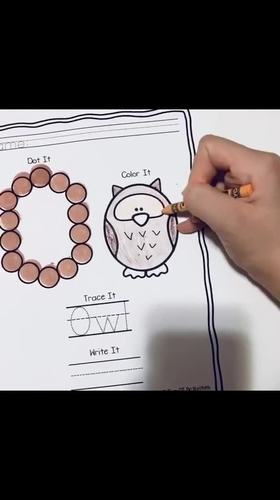 Alphabet Animal Letter Fine Motor Dab and Dot Color Write Occupational ...