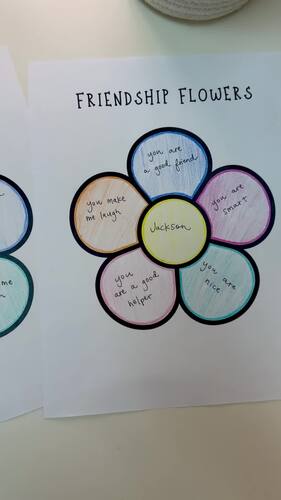 Spring SEL Activity, Friendship Flower Coloring Worksheet | TPT