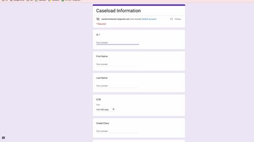 Caseload Management & Data collection templates with google form/sheets