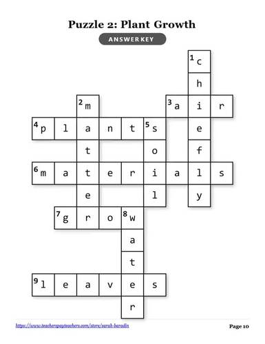 5th Grade Science: Ecosystems & Energy Flow Crossword Puzzle With Word ...