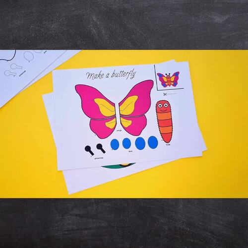 Make a Butterfly on a Flower - Insects/Bugs Craft with 3D Effect - BW ...
