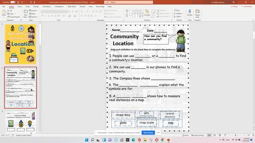 Social Studies Communities Location Power Point Version | TPT