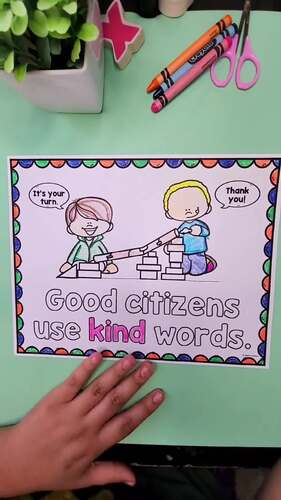 Good Citizenship | Being a Good Citizen at School Posters & Coloring ...