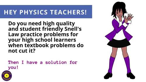 Snell's Law Practice Problems: Notes and Worksheets for Physics | TPT