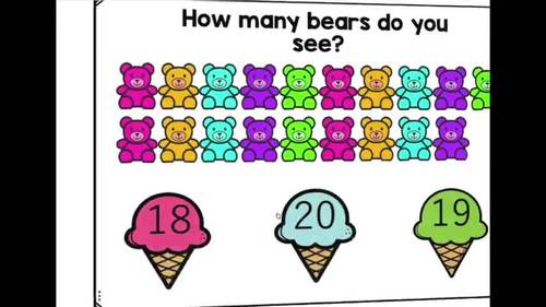 Boom Card Digital Counting Objects to 20 English by Recursos Arcoiris