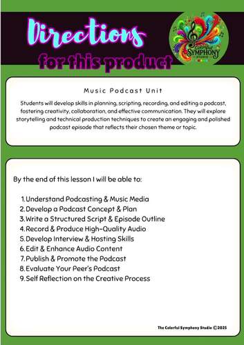 Comprehensive Podcasting Unit: Plan, Create & Publish Student Podcasts