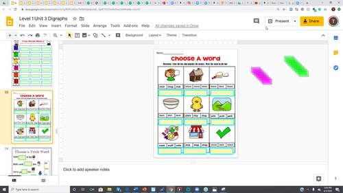 Distance Learning Google Slides Fun Phonics Digraphs (First Grade)