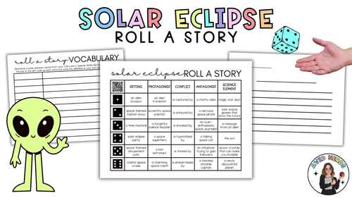 Solar Eclipse Roll a Story | Creative Narrative Writing Activity | Editable