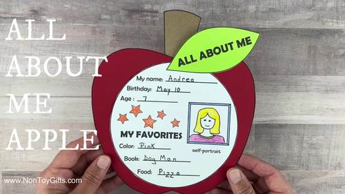 All About Me Apple Banner - Back To School Bulletin Board Craft | TPT