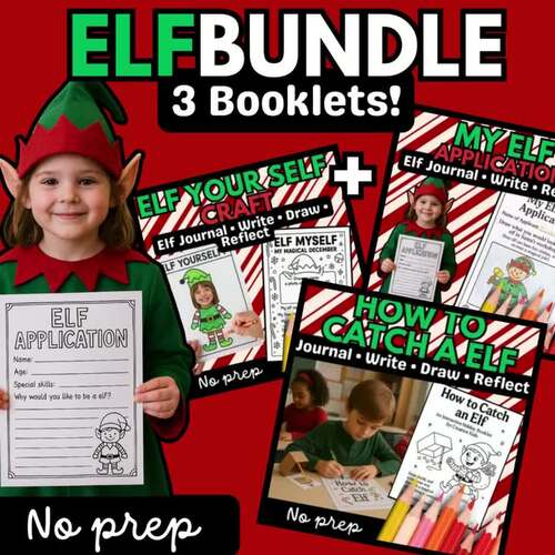 Elf Christmas Activity Bundle, Creative Writing, Crafts & Reflection ...