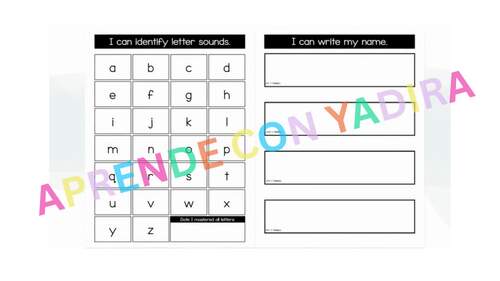 My Data Book | Student Progress Tracker | English & Spanish | TPT