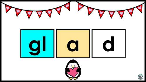 Valentine Beginning Blends with Short Vowels | CCVC Consonant Blends BUNDLE