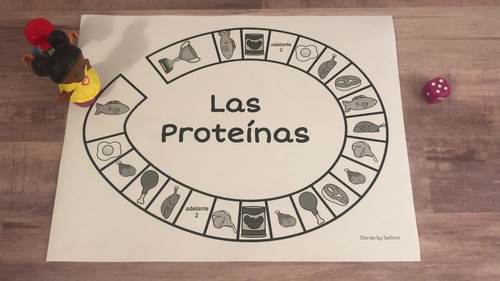Spanish Board Game--Food Groups: Proteins / Las Proteínas by Stories by ...