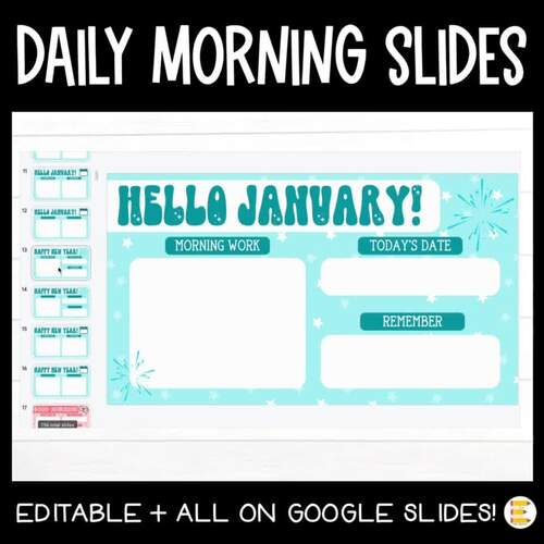 Daily Slides Bundle - For Every Month, Morning Meeting, Agenda Slides ...