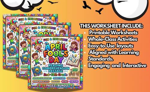 April Fool’s Day Reading Comprehension Worksheet 1st,2nd,3rd,4th,5th ...