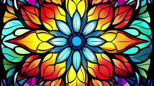 Stained Glass Mandala Coloring Book For Adult| Mandala Coloring Pages ...