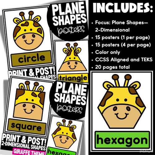 Kindergarten 2D Shapes | Counting Sides and Corners Bundle | TPT