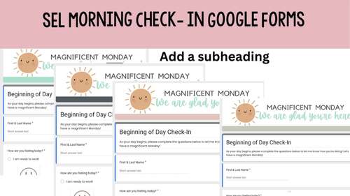 BOHO Morning Check-Ins Google Forms for Google Classroom| SEL Check Ins ...