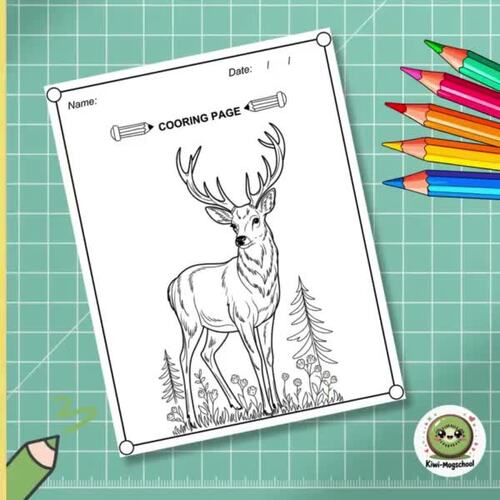 [K-3] Deer Body Parts Labeling Diagram Worksheets | Forest Animals ...
