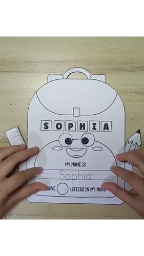 Backpack Name Craft Back to School Activities Editable Bulletin Board ...