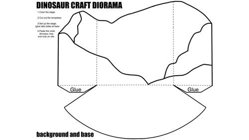 Dinosaur Kids Craft Create a Diorama with Printable Template | TPT