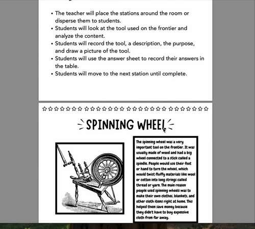 Life on the Frontier Gallery Walk | Pioneer Life Reading Activity