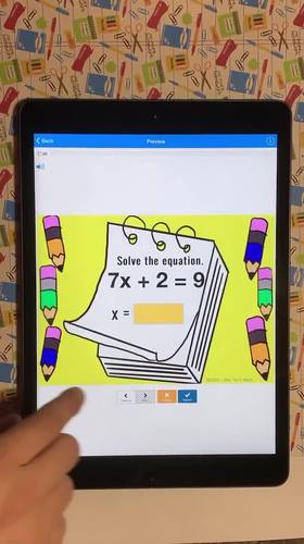 2 Step Equations Boom Cards Distance Learning by Mrs Tut's Math Class