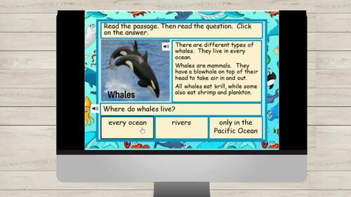 Ocean Animals Non-Fiction (Boom Cards with Audio) by Living and Loving ...
