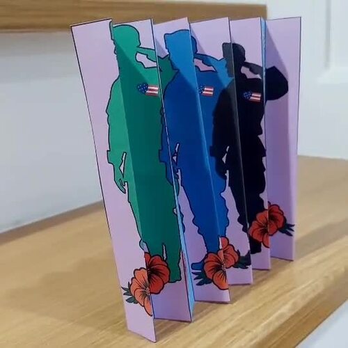 Veterans Day Craft Agamograph /Remembrance Day / Poppy Activities Coloring