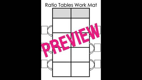 Ratio Table Graphic Organizer Work Mats by The Mix and Match Class