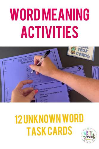 Word Meaning: Reading Skills Activities by Write Moments | TPT