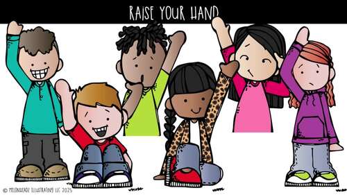 Raise your hand clip art, Class Rules clip art MINI by Melonheadz Clipart