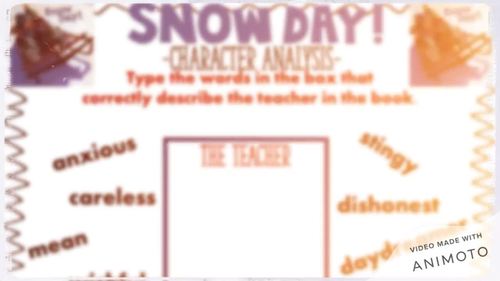 SNOW DAY BOOK STUDY PRINTABLE PDF SEESAW GOOGLE SLIDE PRINTABLE MANY ...