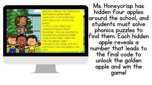 Back to School, Digital Escape Room Game 1st Grade, Reading Phonics ELA ...