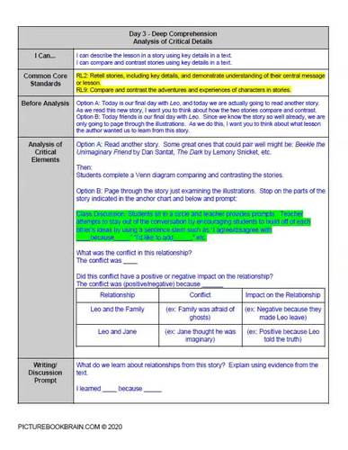 Leo A Ghost Story by Mac Barnett Lesson Plan and Google Activities