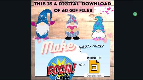 GIF Valentine Gnomes Clip Art for Commercial Use by Jo Jo's Jungle