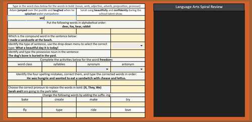 NO Prep - Spiral ELA Review Bundle for 3rd or 4th Grade - Week 7